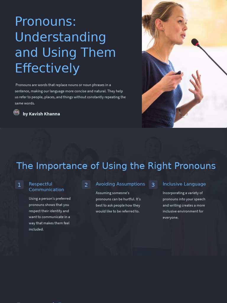 Pronouns Understanding and Using Them Effectively | PDF
