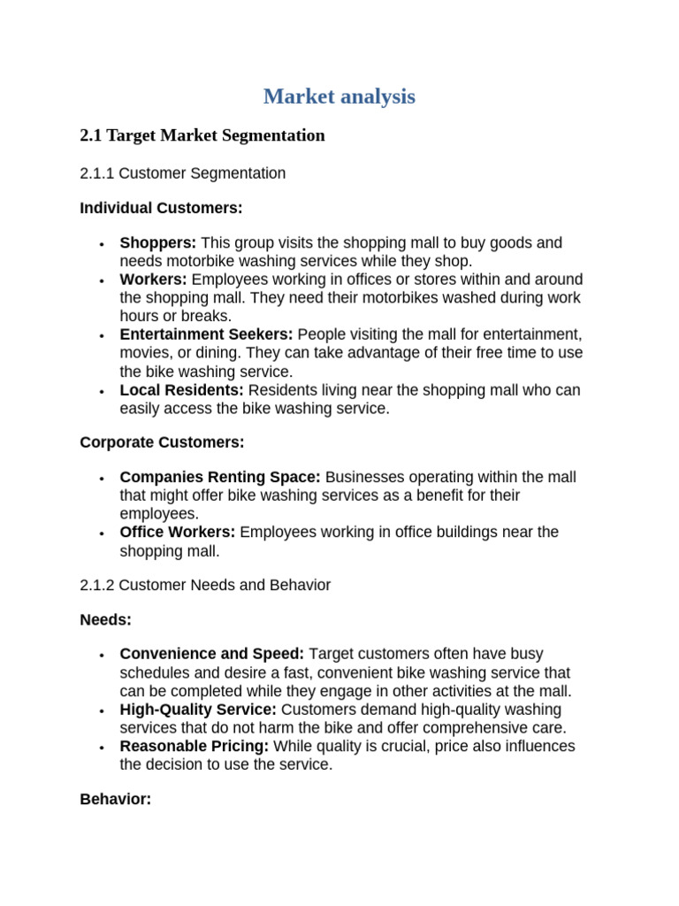 Market analysis | PDF