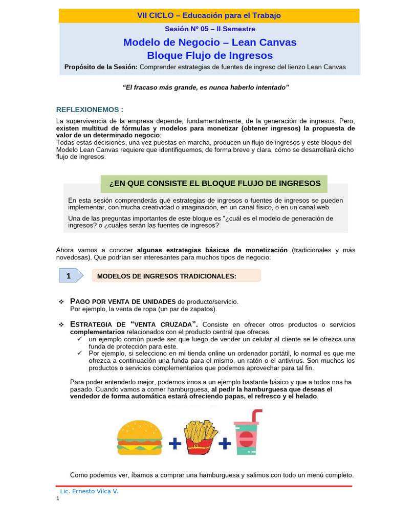 Educación para El Trabajo S23 | PDF