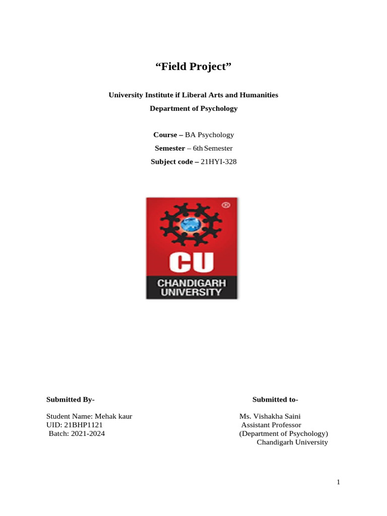 Field Report, Ritik | PDF Field Report, Ritik | PDF