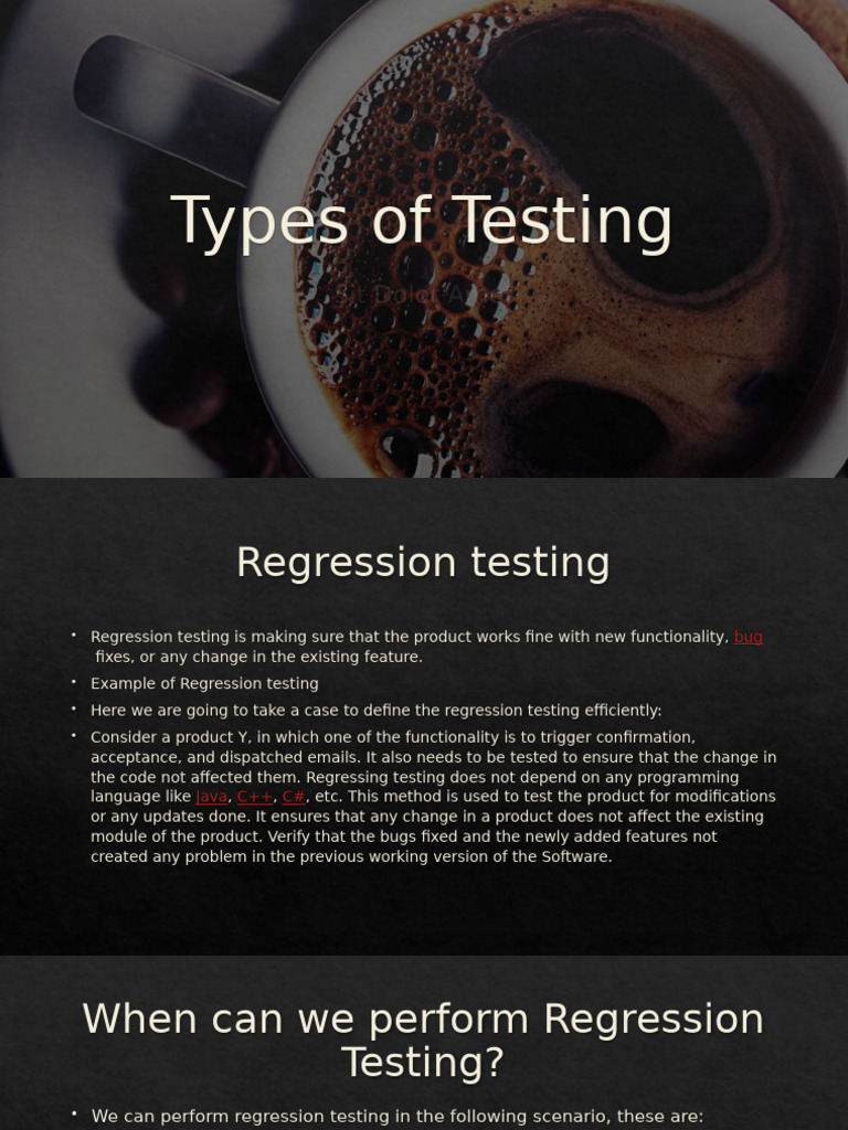 Types of Testing | PDF