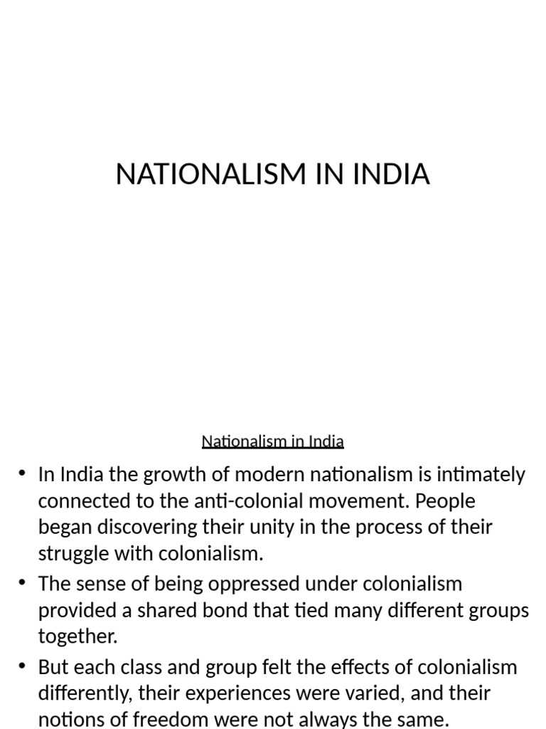 Nationalism in India | PDF