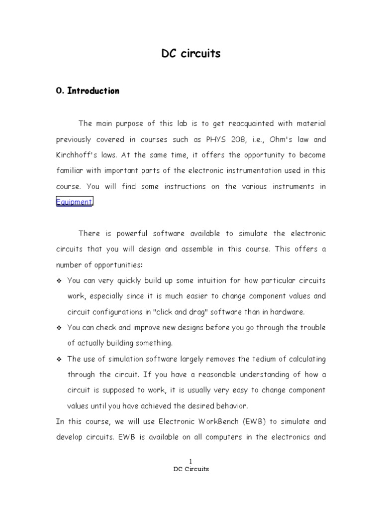 DC Circuits | PDF | Electrical Resistance And Conductance | Electrical Network