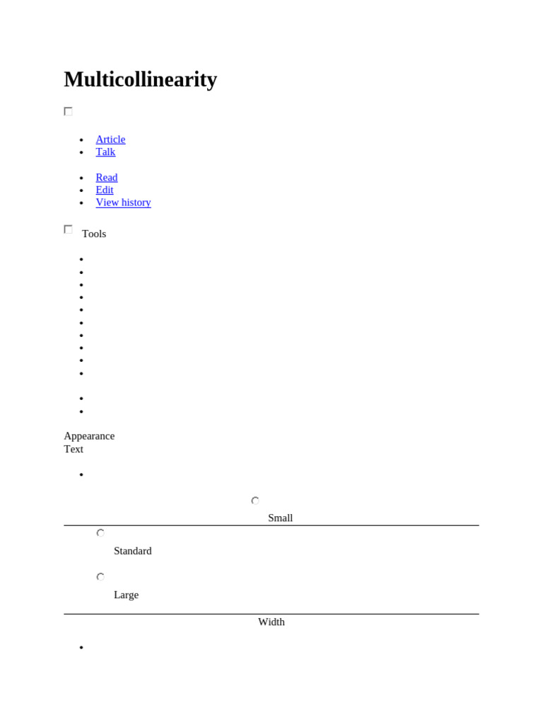 Multicollinearity | PDF