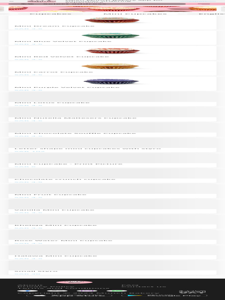 Munch Bakery - Mini Cupcakes | PDF