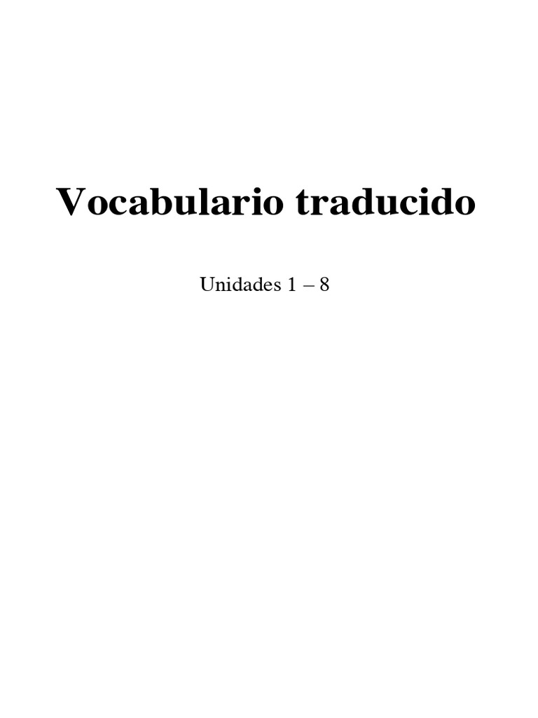 Vocabulaire A1 Dossier 0-9 | PDF