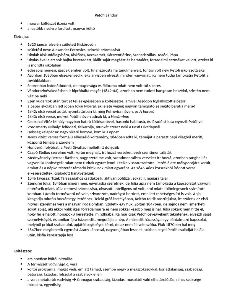 Petofi_Sandor | PDF