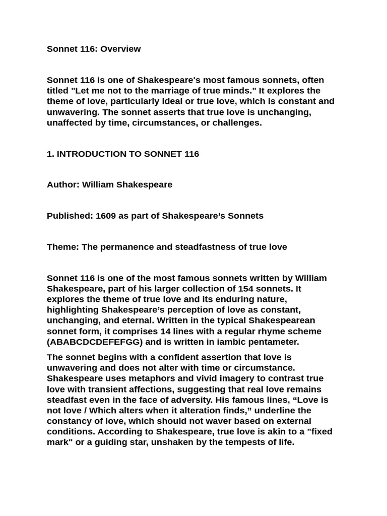 Sonet 116 | PDF