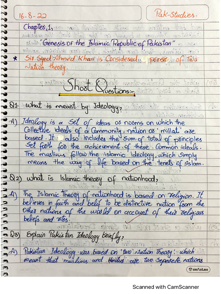 Pak Studies Chapter 1 Notes Continued | PDF