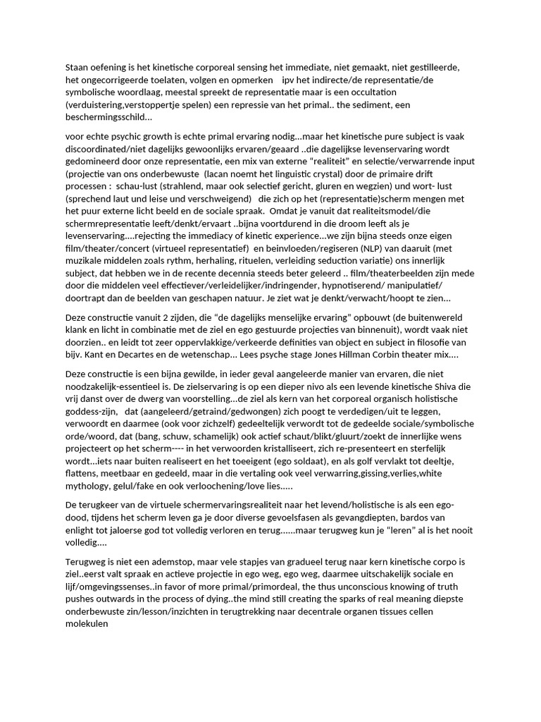 Kinetische Corporeal Sensing Het Immediate | PDF