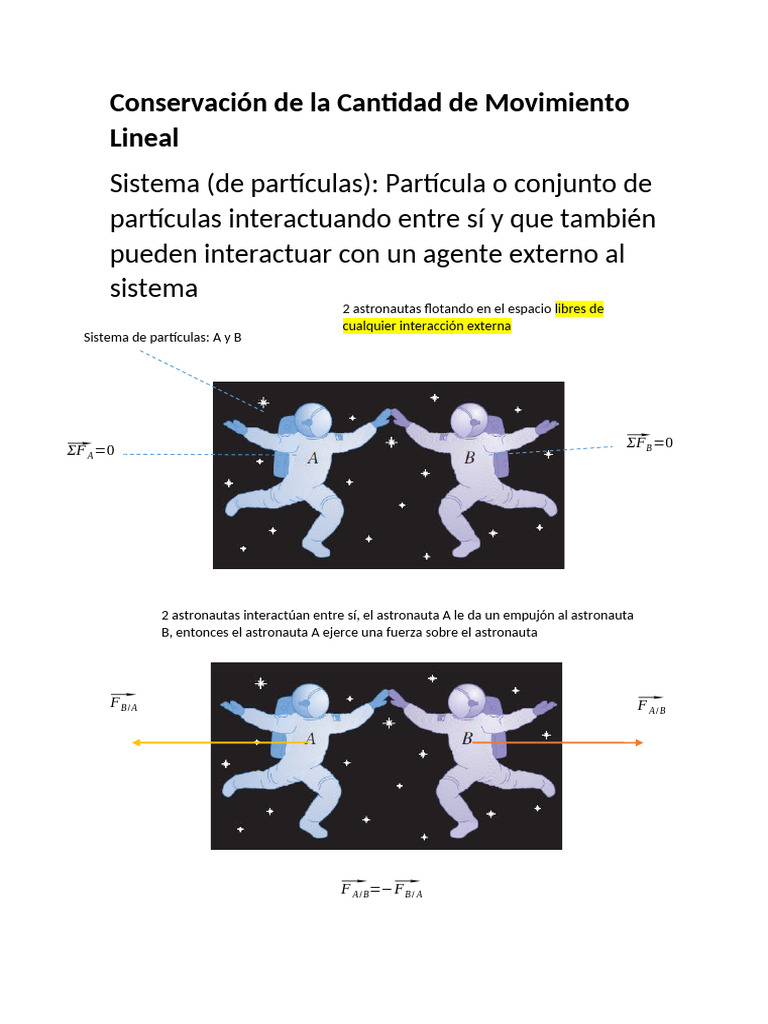 Conservación de La Cantidad de Movimiento Lineal | PDF