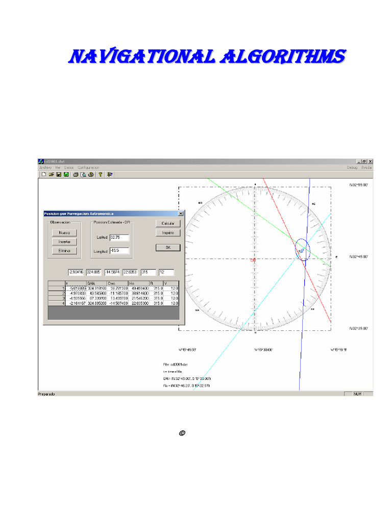 NAVIGATIONAL ALGORITHMS | PDF