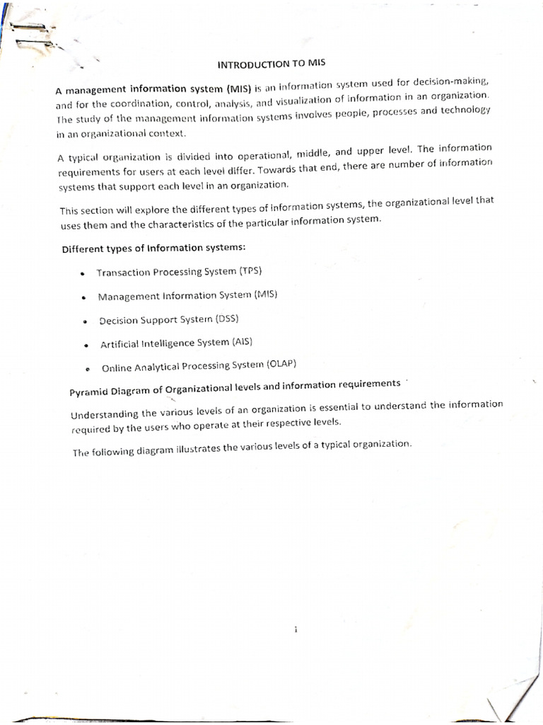 Mis Handout | PDF