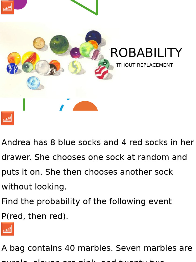 PROBABILITY - Without Replacement | PDF | Probability Theory | Probability