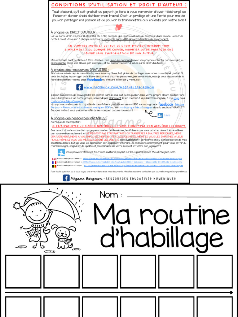 Routine D'habillage | PDF