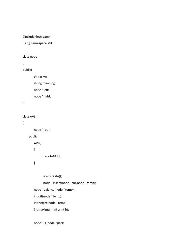 Practical 9 AVL | PDF