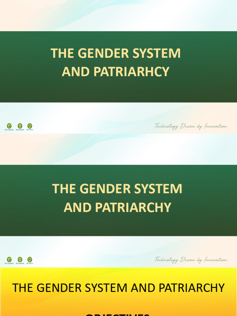 (M3-MAIN) The Gender System and Patriarchy | PDF