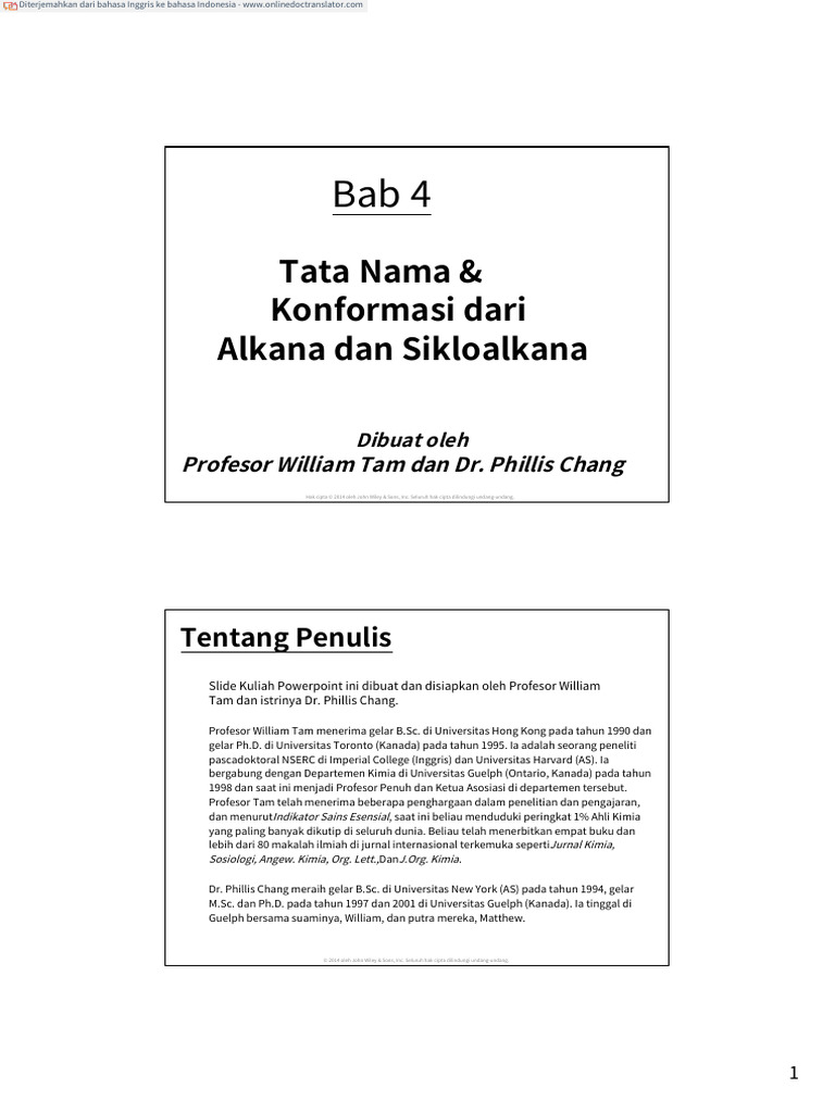 CH04 Tata Nama Dan Konformasi Alkana-Sikloalkana - En.id | PDF