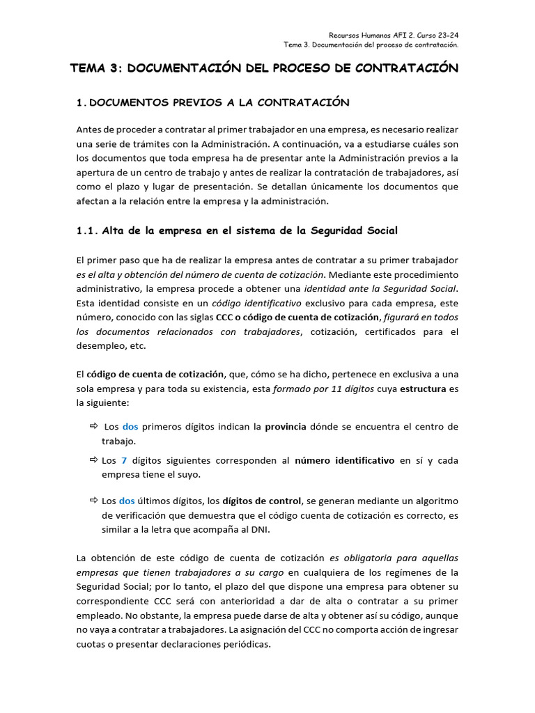 TEMA 3_ DOCUMENTACIÓN DEL PROCESO DE CONTRATACIÓN | PDF