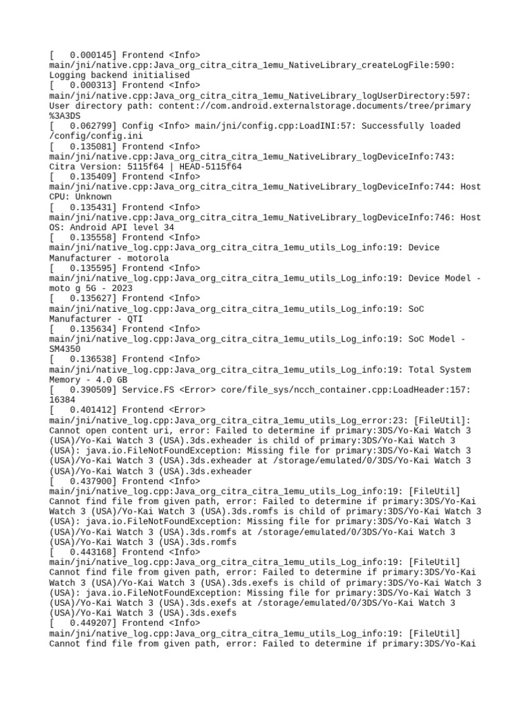 Citra Log | PDF | Computing | Computers