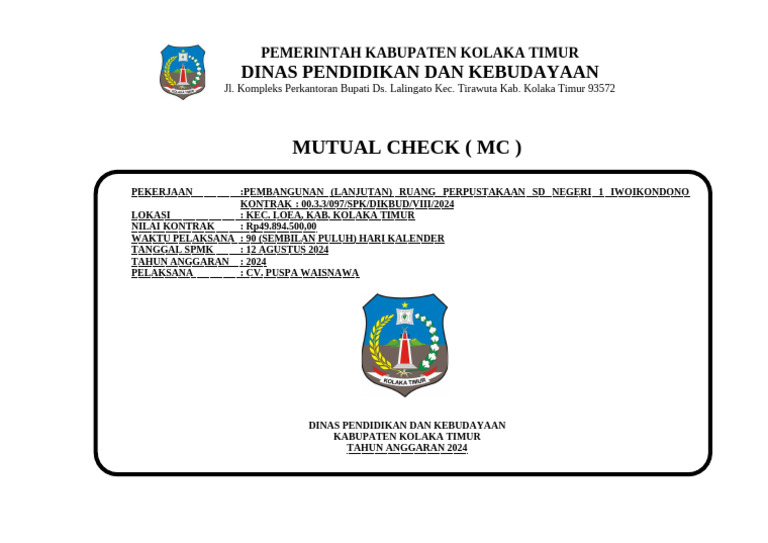 Sampul Laporan MC | PDF