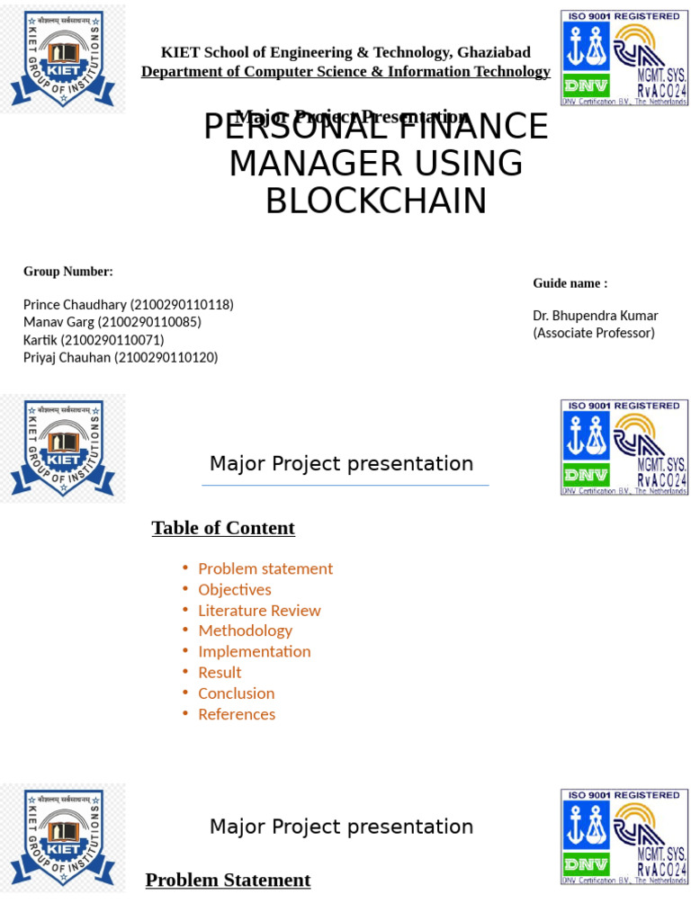 Major Project Presenttaion | PDF