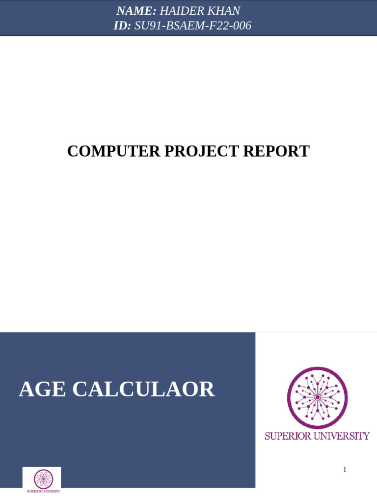 Project Report Haider | PDF