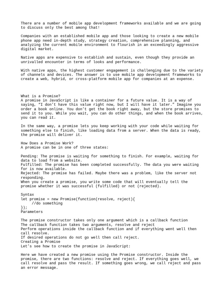 Promise React Notes | PDF