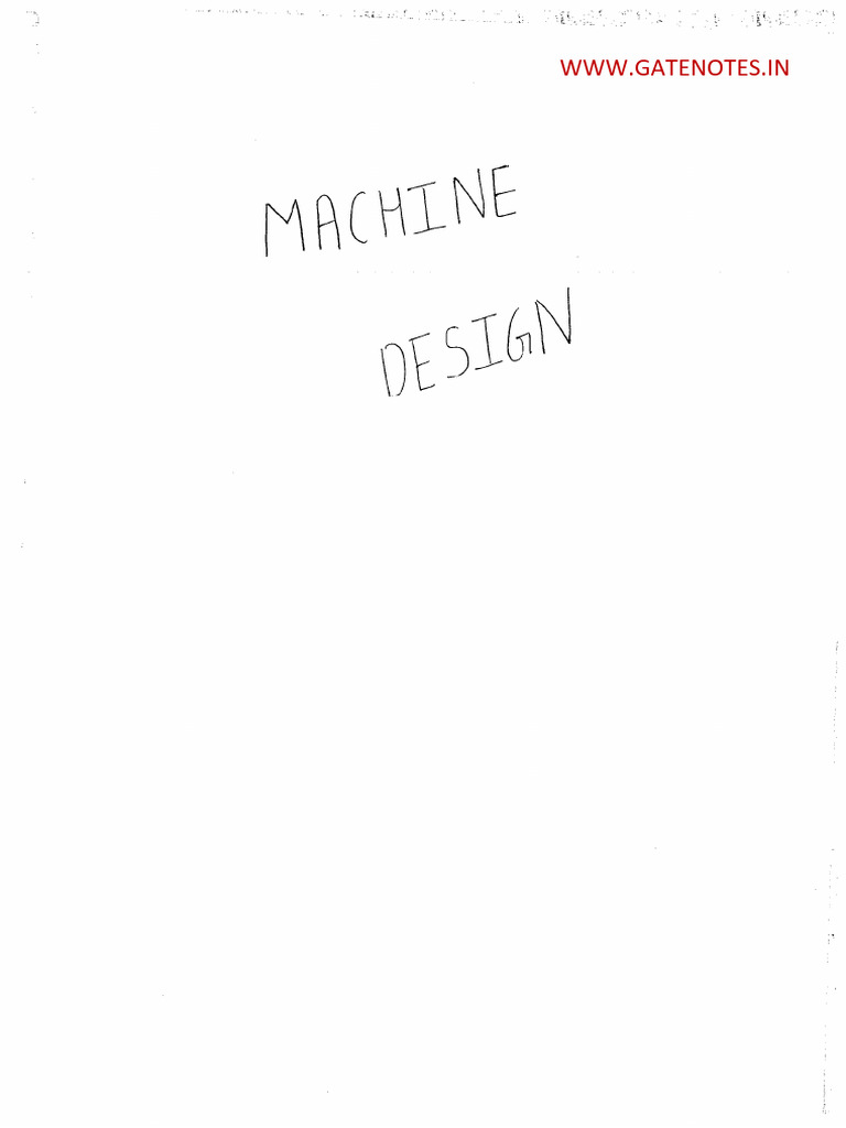 2. Machine Design-GATE Mechanical Free Notes(2) | PDF