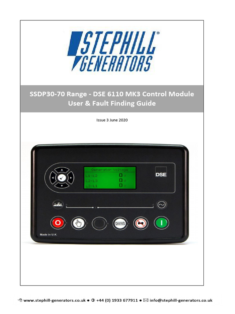 DSE 6110 MK3 User Fault Finding Guide | PDF