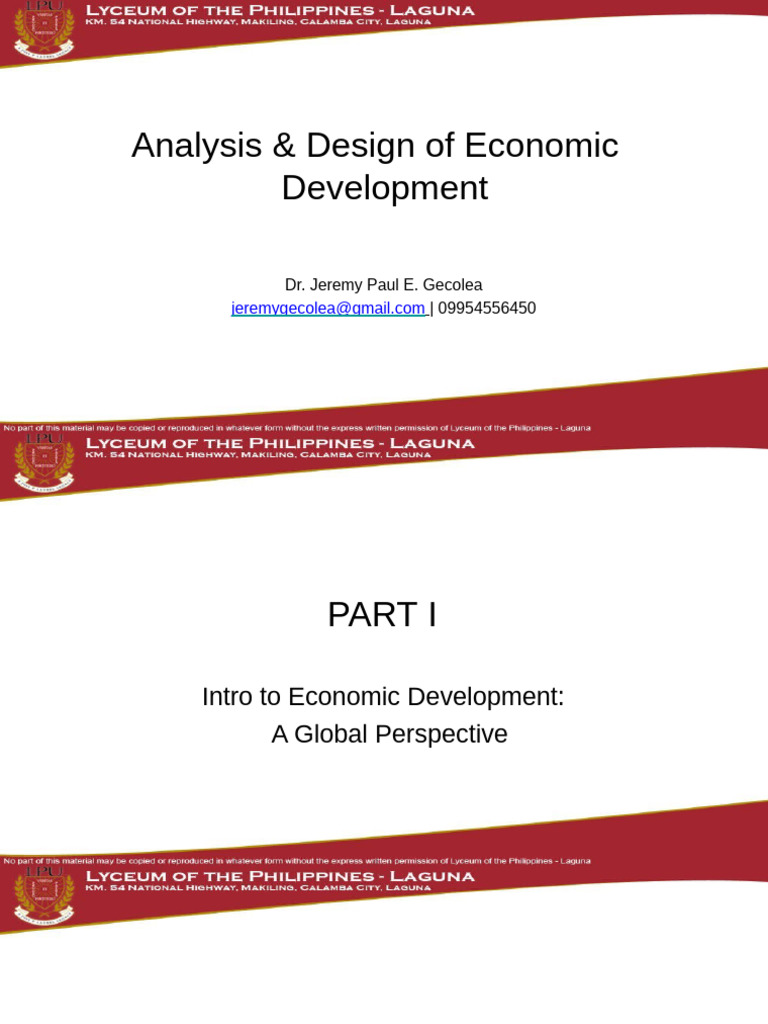 Economic Development | PDF