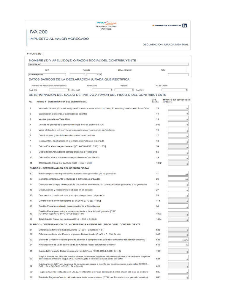 Form 200 Julio | PDF