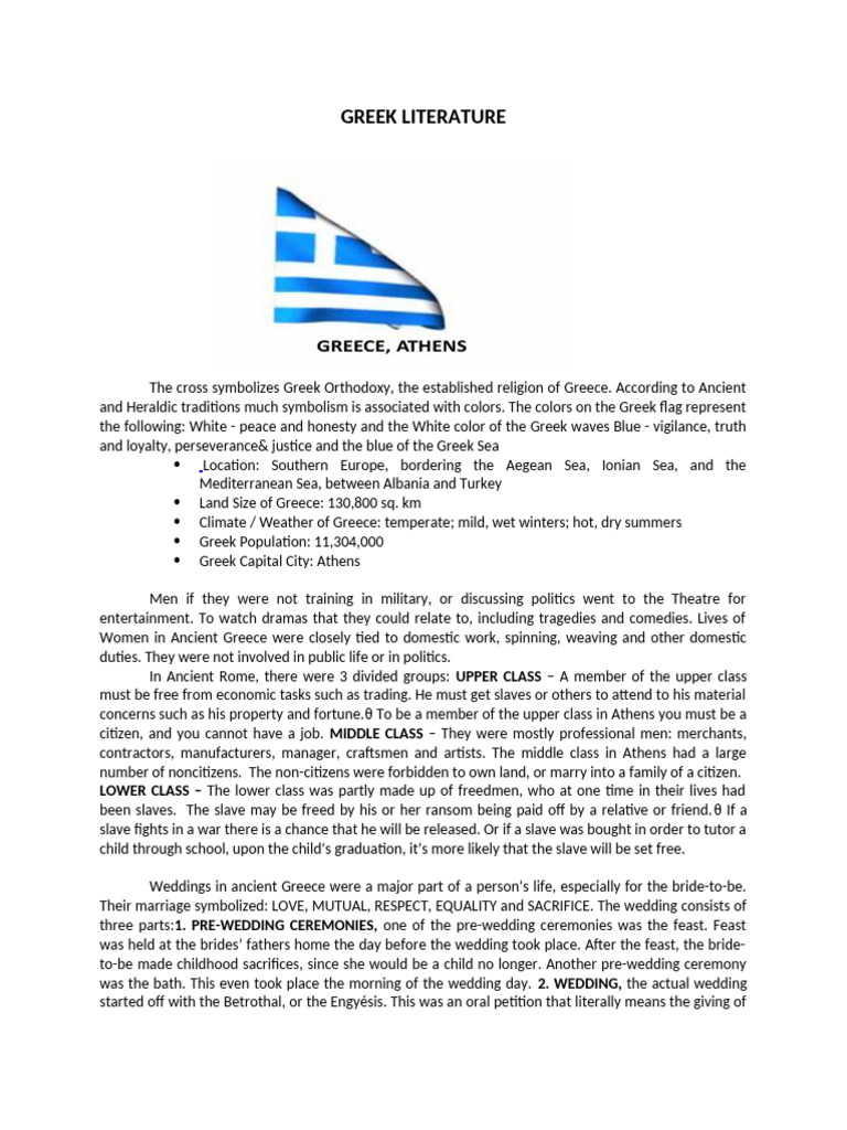Lit311 GREEK LITERATURE | PDF