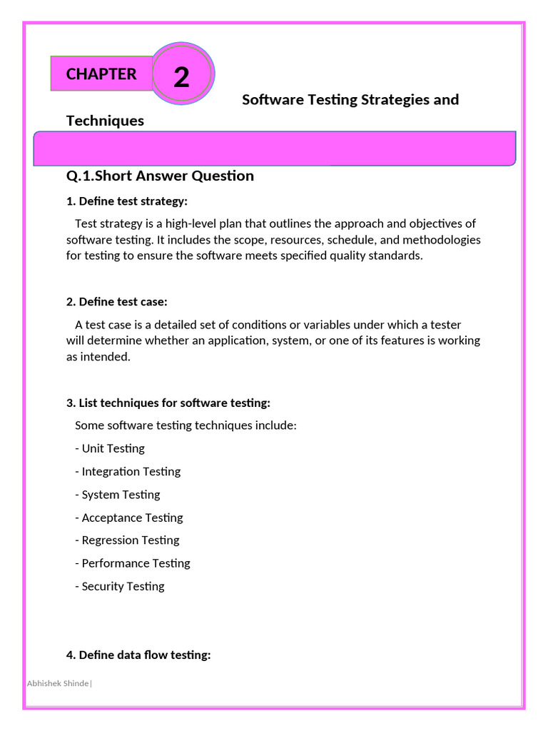 CHAPTER 2 Software Testig | PDF | Software Testing | Computer Program