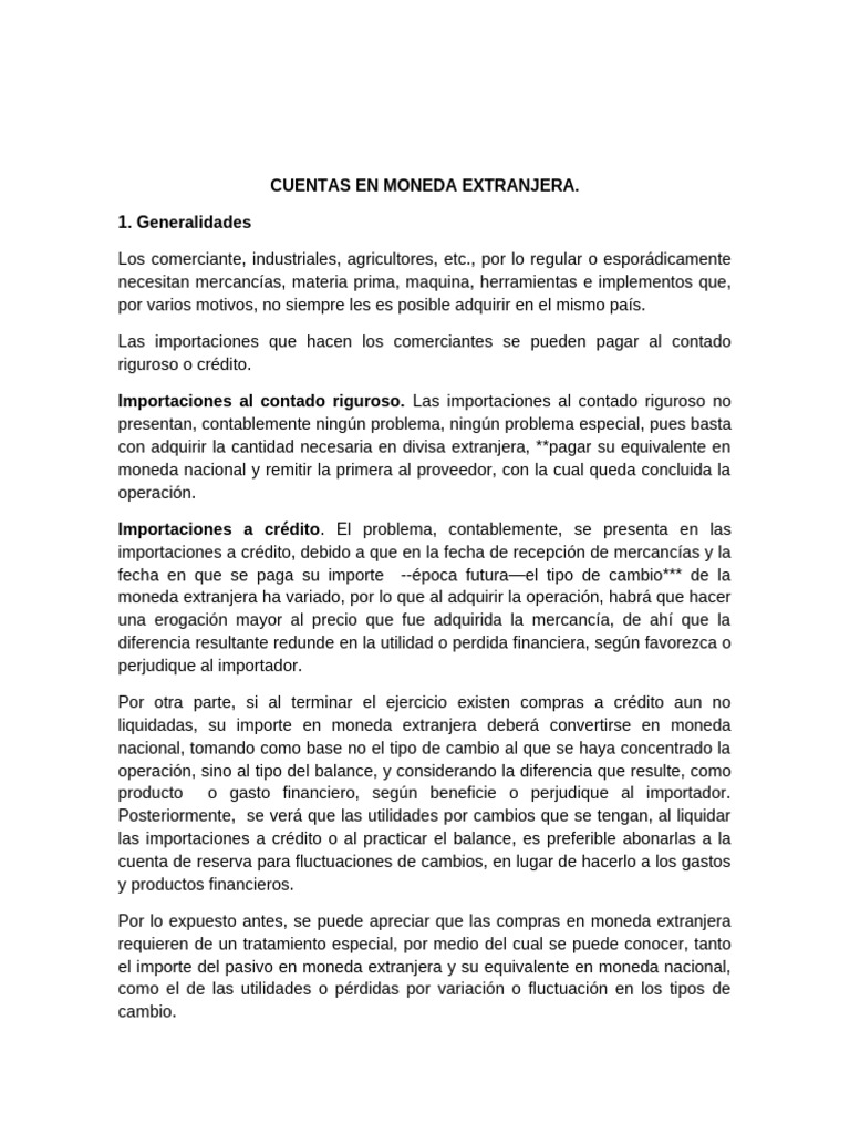 Moneda Extranjera I | PDF