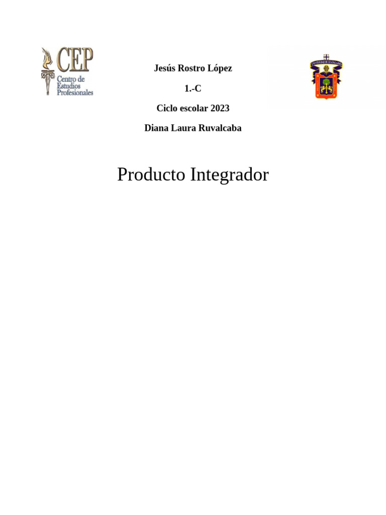 Producto Integrador Matematicas | PDF