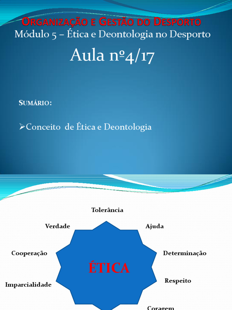 M5 - Aula 4 - Conceitos Etica e Deotologia | PDF