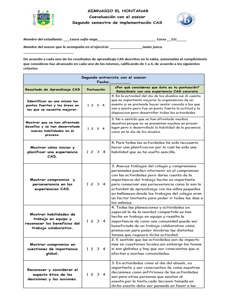 Segunda Entrevista Con El Asesor 2023 | PDF | Cognición