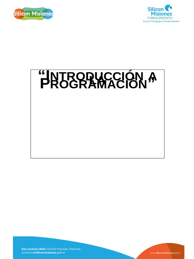 Cuadernillo Introduccion | PDF