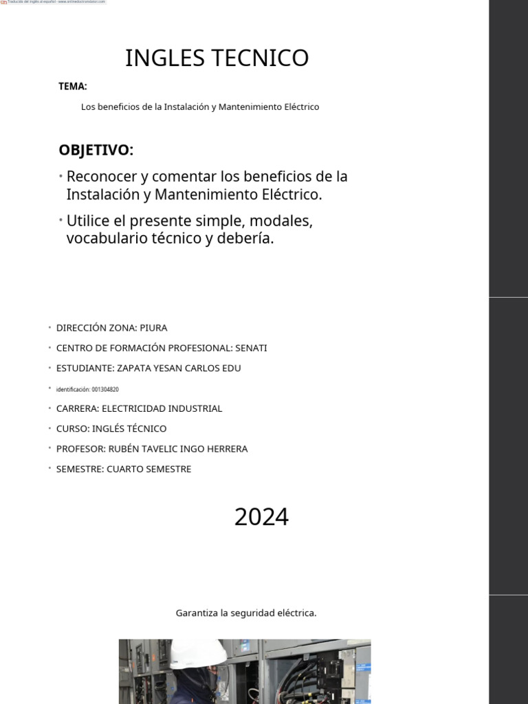 TR1+INGLES+TECNICO+ en Es | PDF | Uso eficiente de energía | Ingenieria ...
