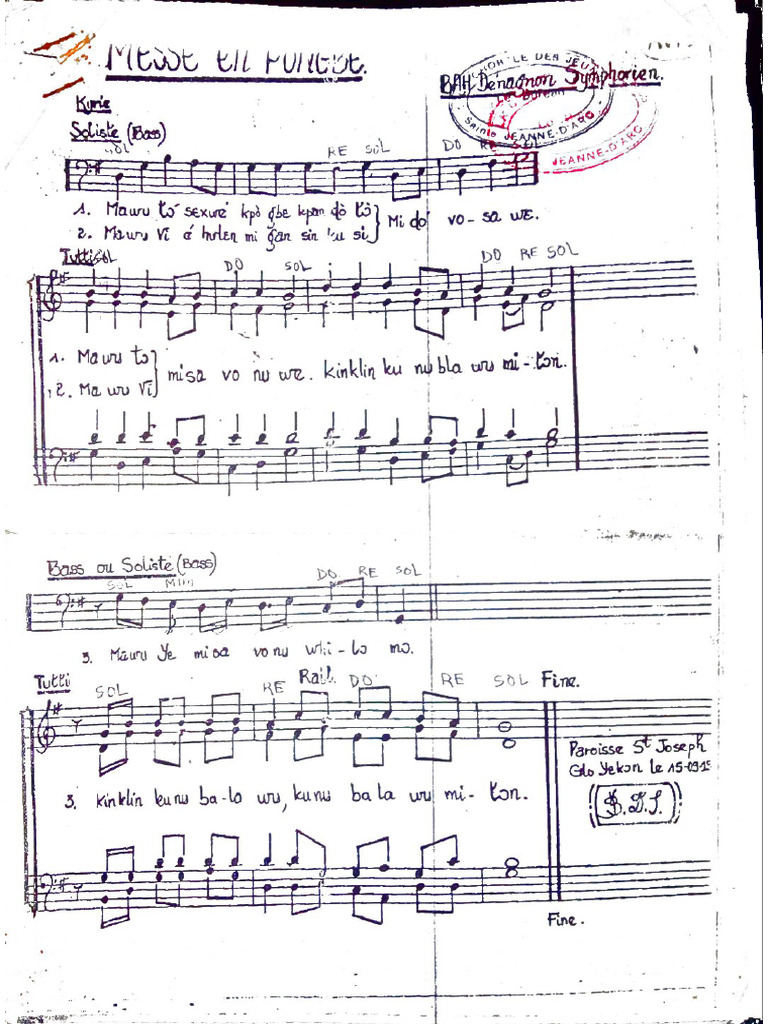 Messe en Fongbé | PDF