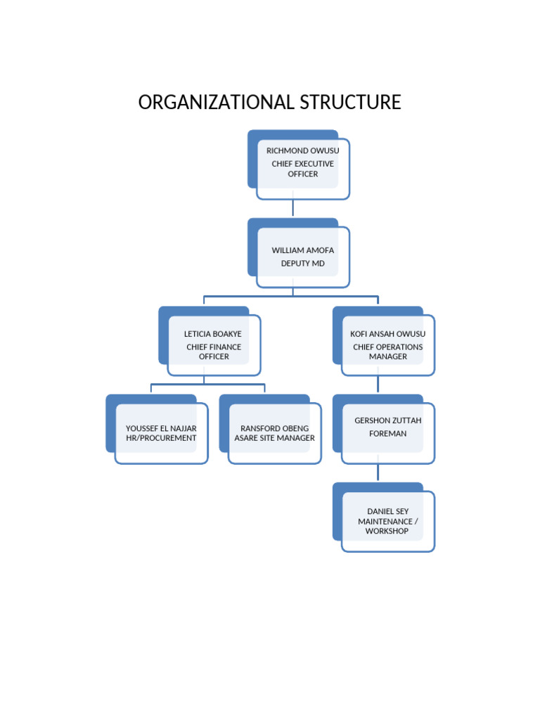 Organizational Structure For Gold Mining | PDF
