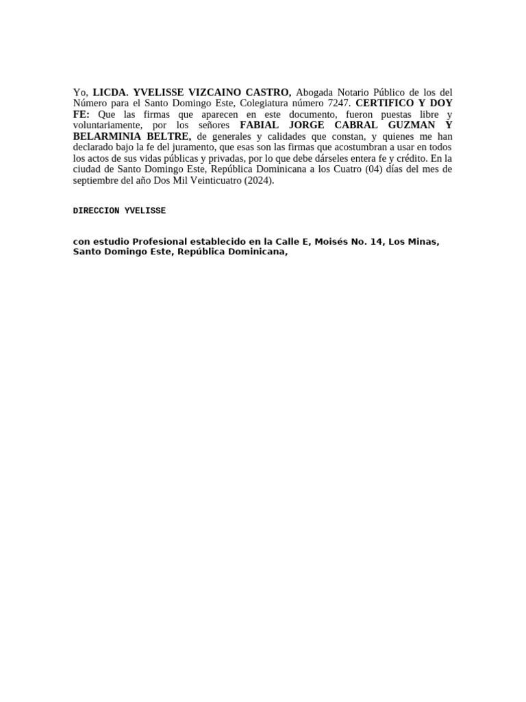COLETILLA YVELISSE | PDF