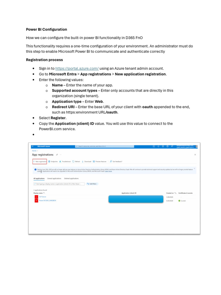 Power BI Setup in D365 FnO | PDF | Information Technology | Computers