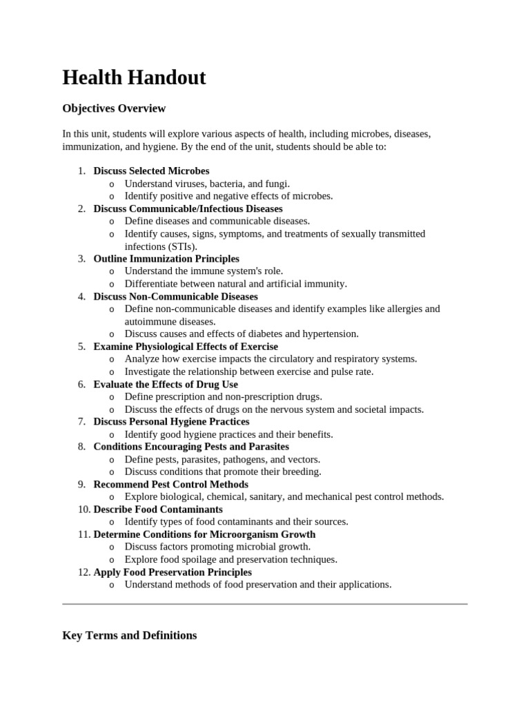 Health Handout | PDF