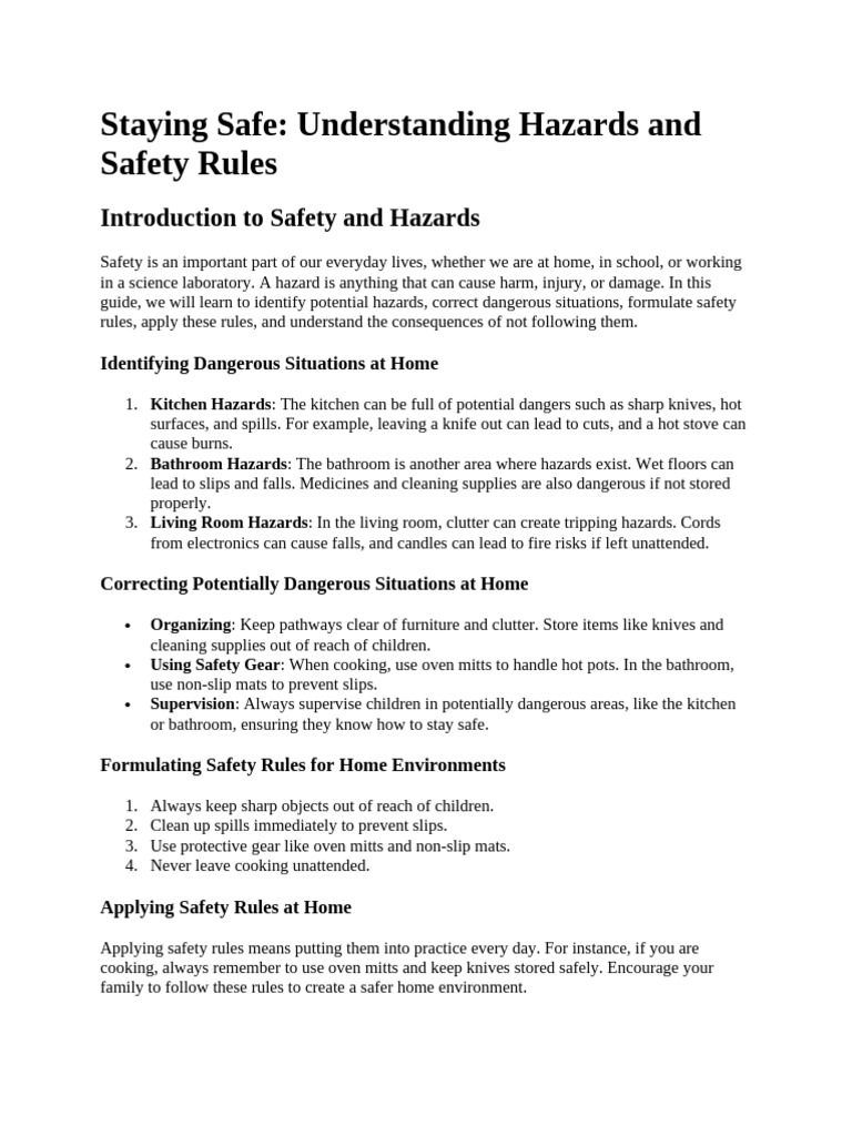 Staying Safe | PDF