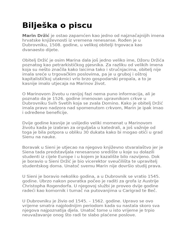 Bilješka o Piscu | PDF