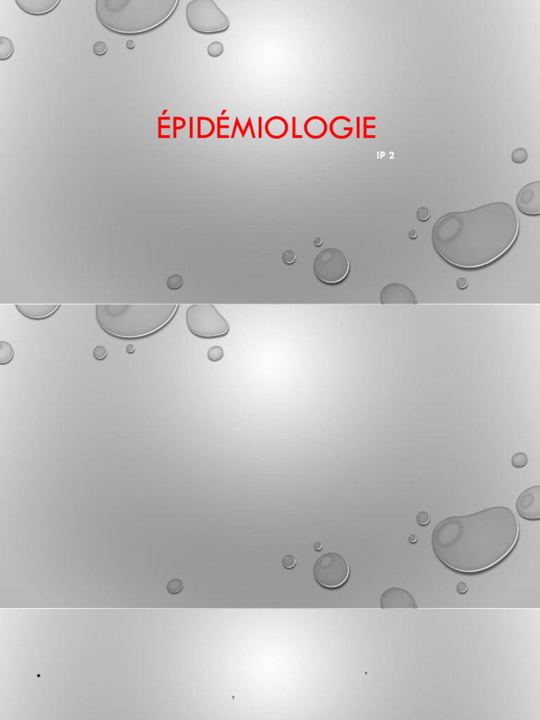Epidemio Surveillance Et Prevention | PDF