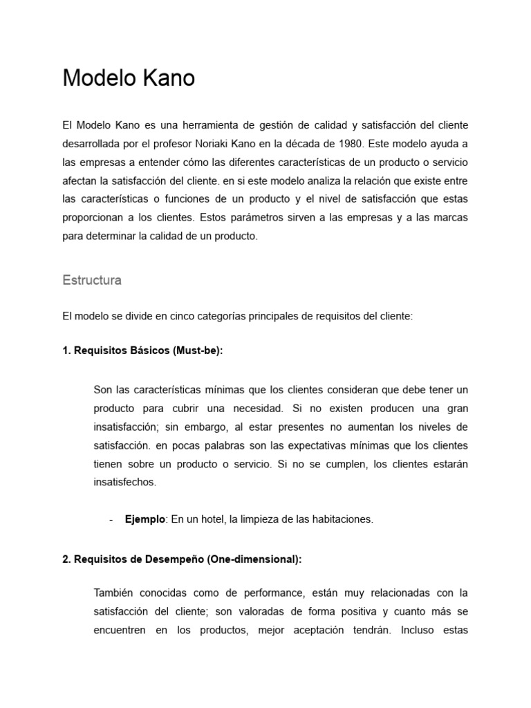 Modelo Kano | PDF