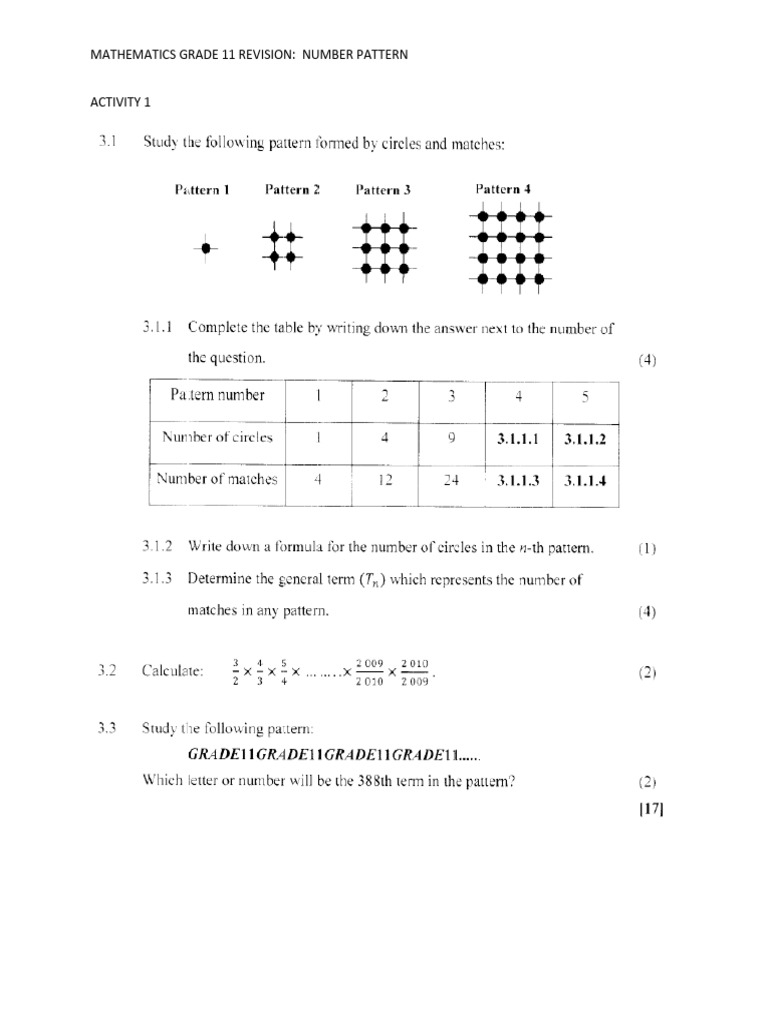 Number Pattern | PDF